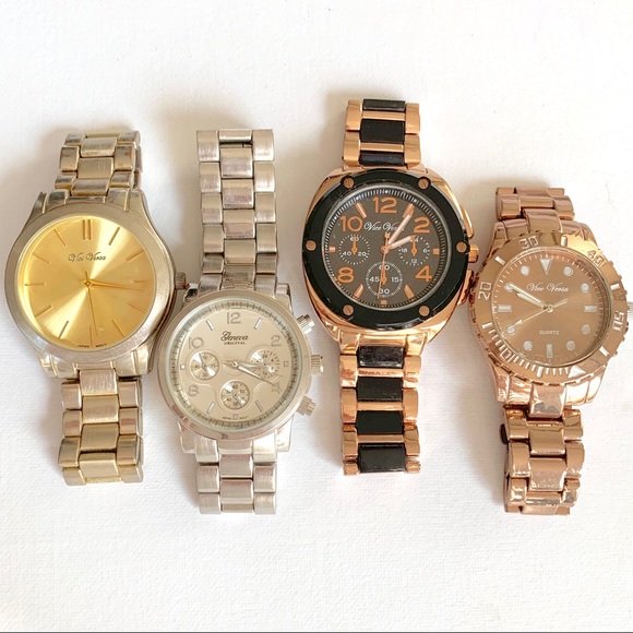 Geneva | Accessories | 4 Large Face Watches | Poshmark